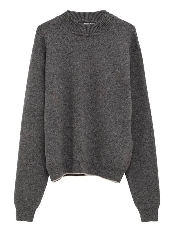 Jacquemus Crew-neck Knit Top - Grey