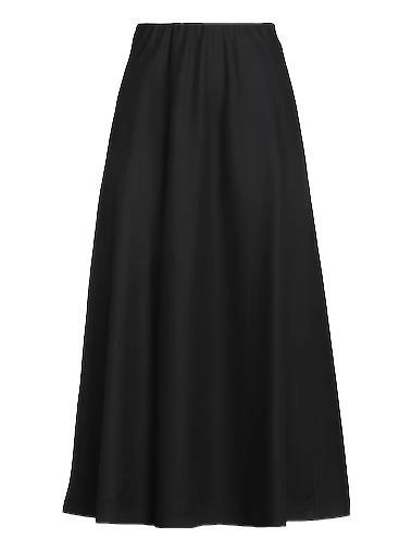 Brunello Cucinelli Solid Color Wool Skirt - Black
