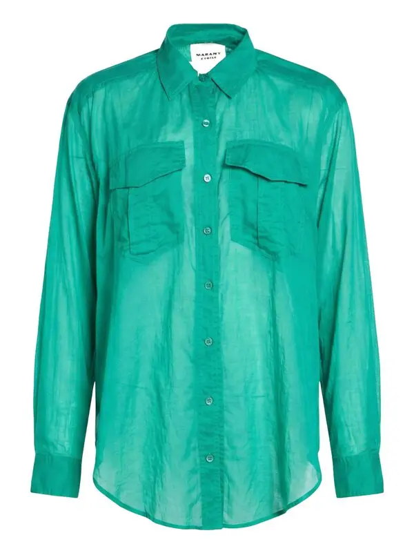 Isabel Marant Étoile Long-sleeved Full Shirt - Green