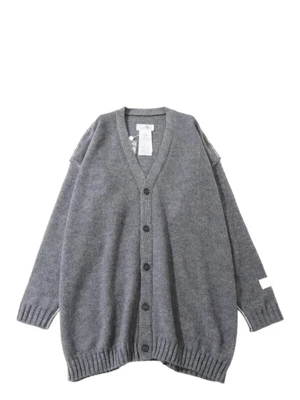 MAISON MARGIELA Button-fastening Oversized Cardigan - Grey