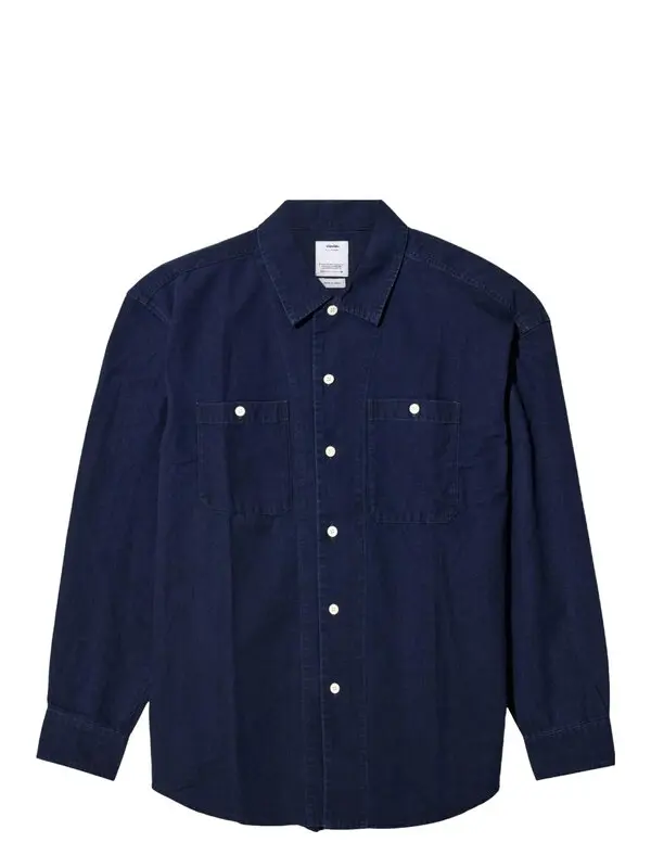 Visvim Pointed Collar Long-sleeved Shirt - Indigo