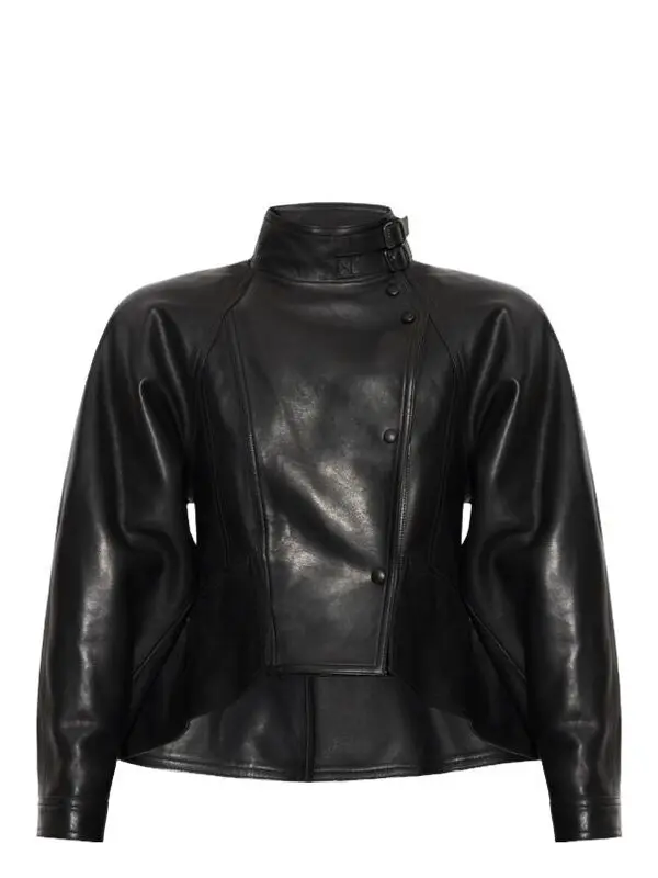 Balmain Long-sleeve Leather Jacket - Black