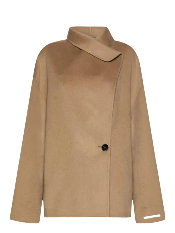 Marella Button-front Long-sleeve Coat - Brown