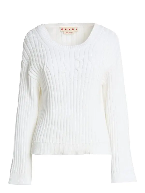 Marni Minimalist Knit Top - White