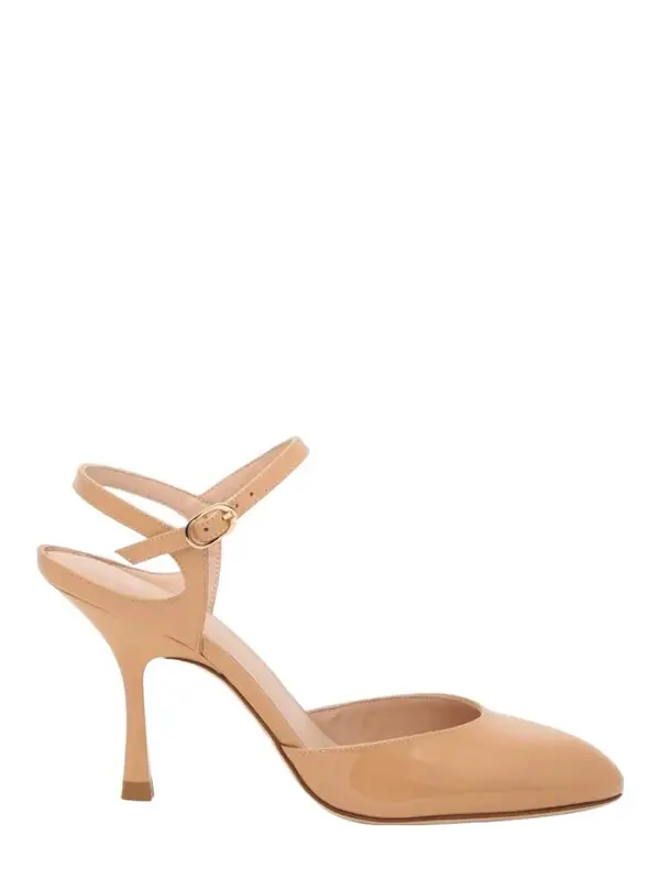 STUART WEITZMAN Madison Strap Pump 85 - Adobe