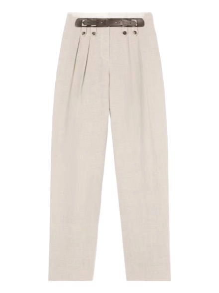 Emporio Armani Belt-fastening Trousers - Light Brown