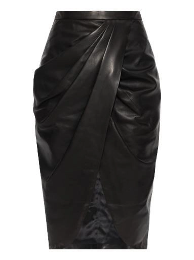 Balmain Pleated Skirt - Black