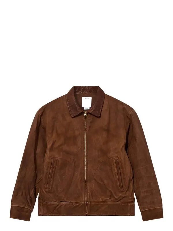 Visvim Front Zipper Leather Jacket - Brown