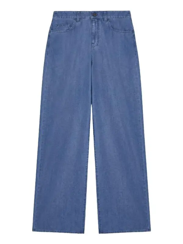 Emporio Armani Eagle Club J8b Relaxed-fit Jeans In Washed Denim - Blue