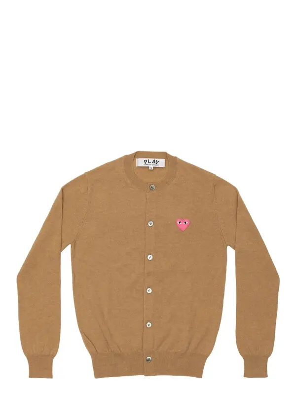 Play Comme Des Garcon U-neck Cardigan - Brown