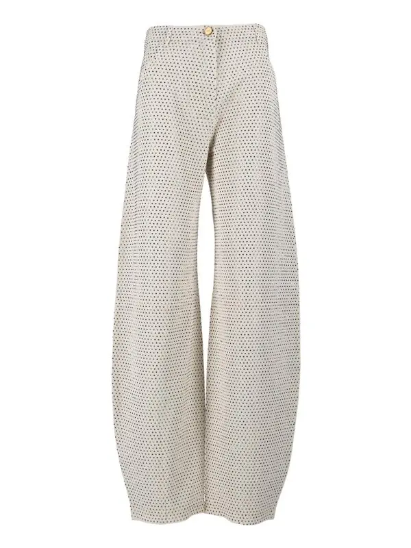Elisabetta Franchi Ballon Embellished Jeans - Ivory