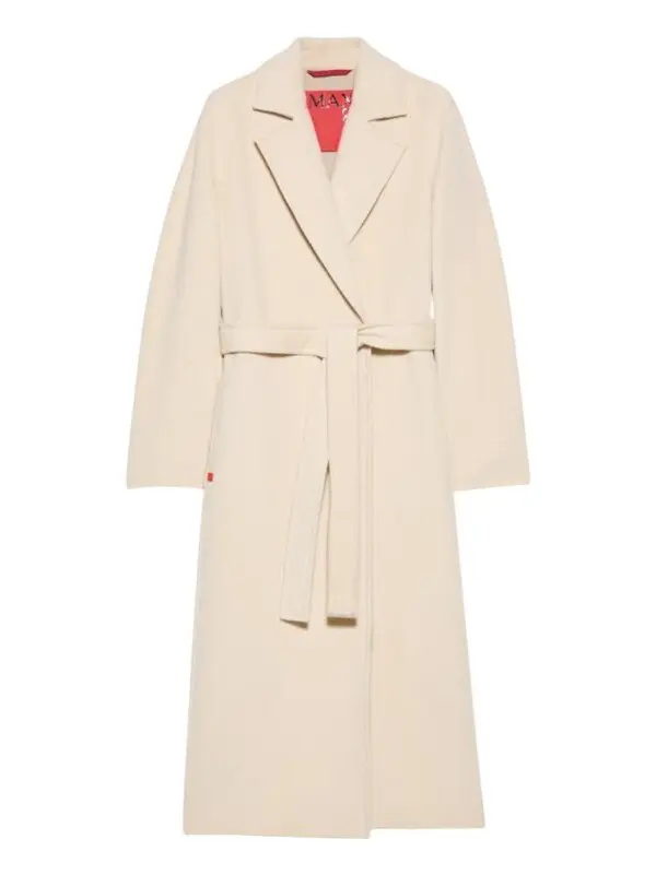 MAXCO. Longrun Double-woven Wool Coat - Milk