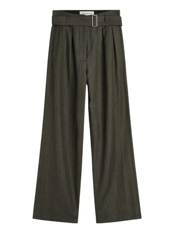 Our Legacy Soar Pinstriped-wool Trousers - Black