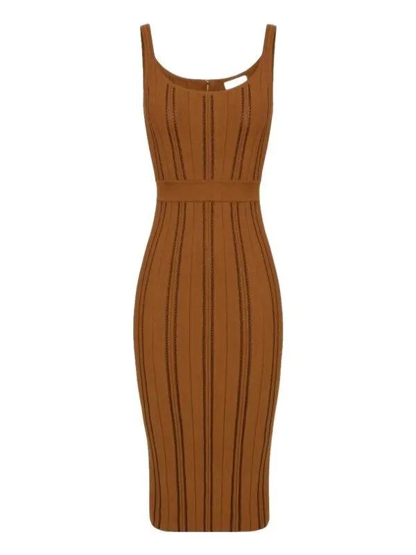 Elisabetta Franchi Origami Dress In Knit Fabric - No