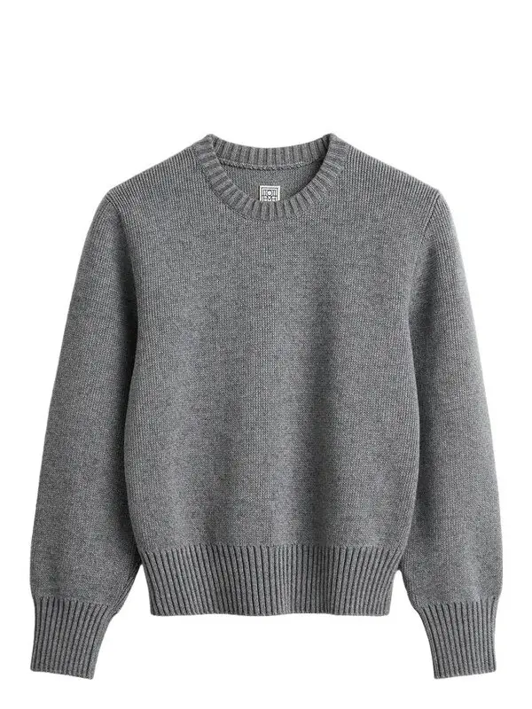 TOTEME Crew-neck Knit Top - Grey