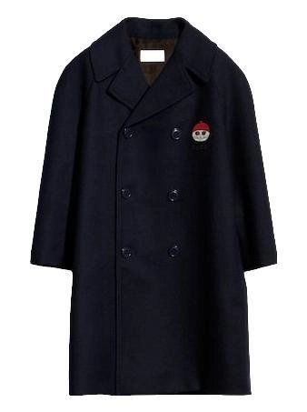Gucci Cat Embroidered Coat - Blue