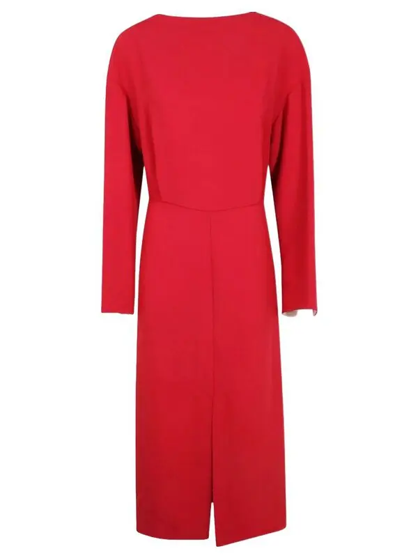 Carven Long-sleeve Midi Dress - Red