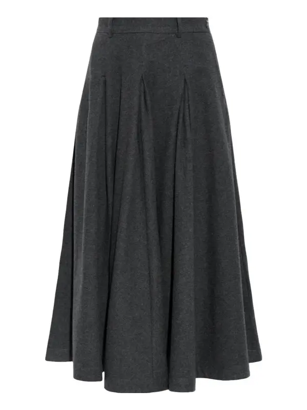BY MALENE BIRGER High-waisted Design Midi Skirt - Graphite Gray