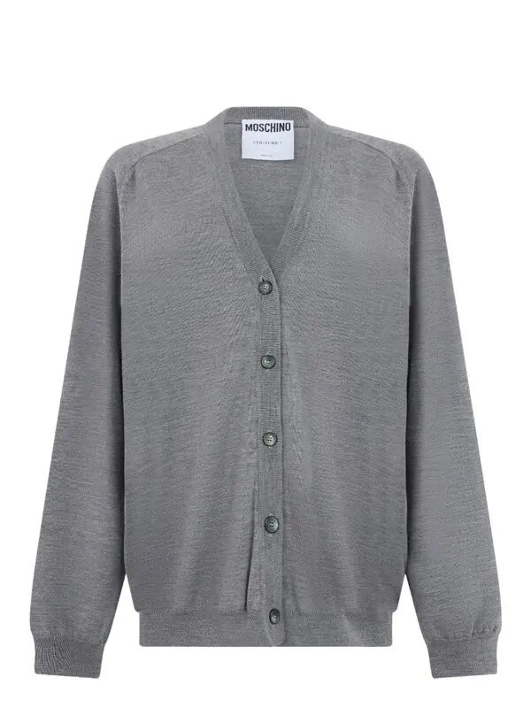 Moschino V-neck Cardigan - Gray