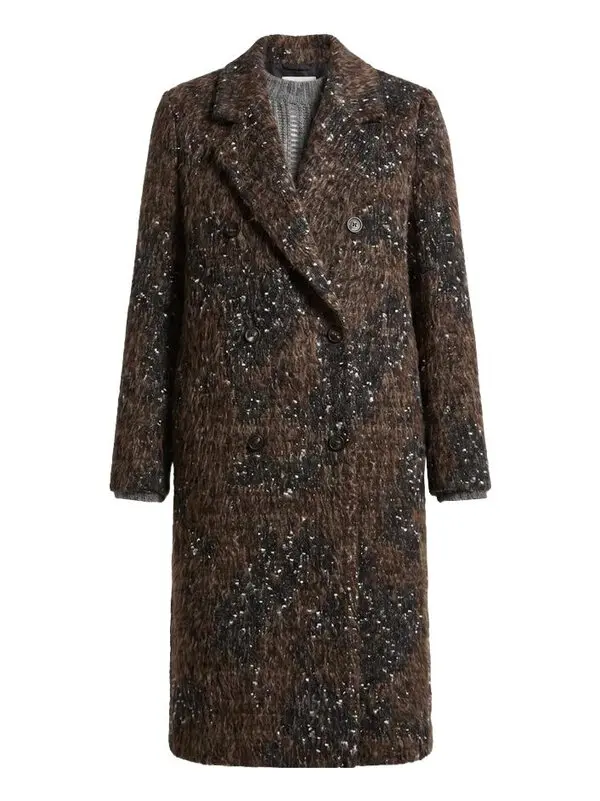 Peserico Double-breasted Sequin-embellished Coat - No