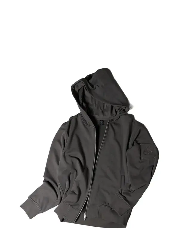 Moose Knuckles Hartsfield Zip-up Hoodie - Cement Ash