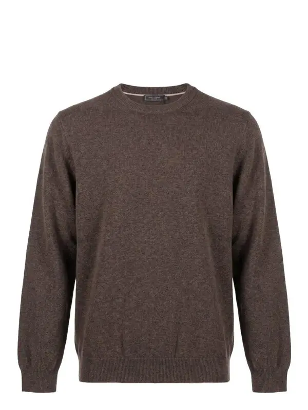 Peserico Long-sleeved Crewneck Jumper - Bark Brown