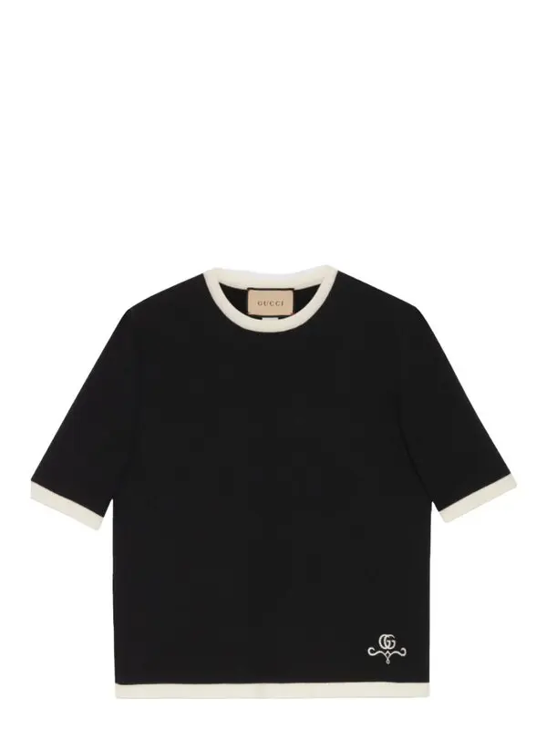 Gucci Knitted Wool Top - Black