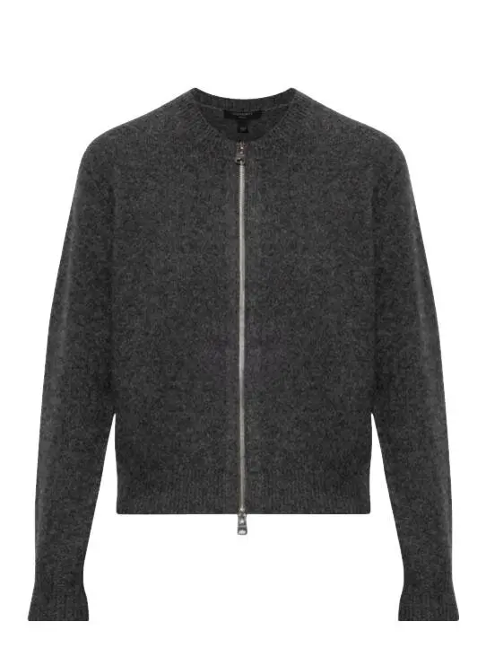 ALLSAINTS Front Zip-up Cardigan - Gray