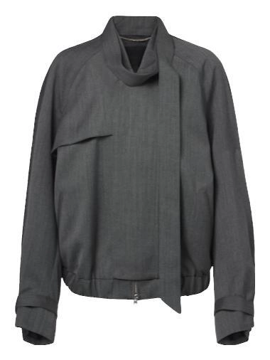 Victoria Beckham Virgin Wool Bomber Jacket - Black