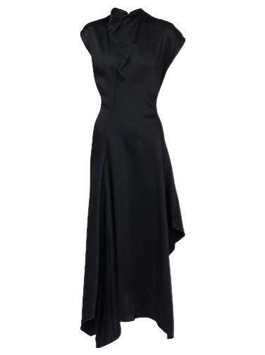 Victoria Beckham Draped Satin Midi Dress - No