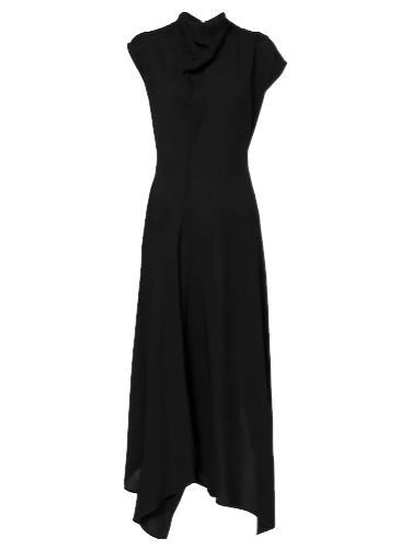 Victoria Beckham Draped Midi Dress - Black