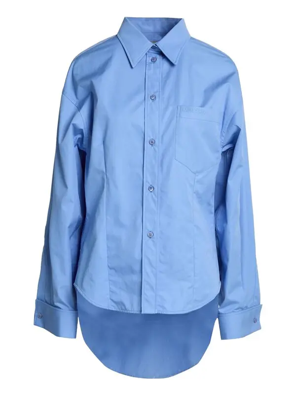 Balenciaga Solid Colour Shirts Blouses - Blue