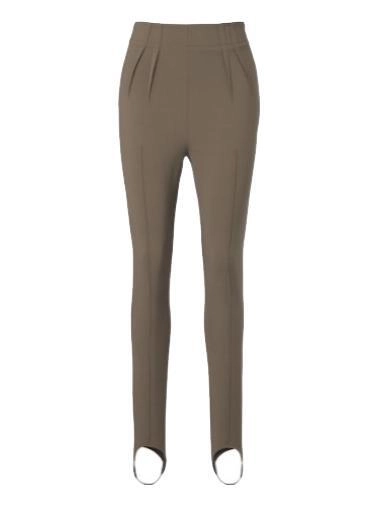 MUGLER Wool-blend Stirrup Leggings - Brown