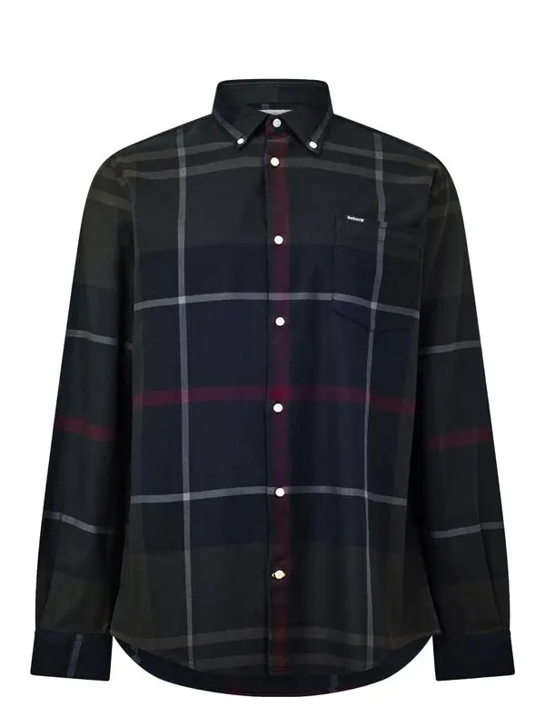 Barbour Buttondown Large Tartan Long Sleeve Shirt - Black