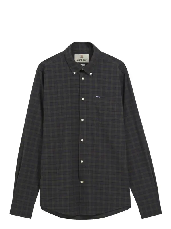Barbour Buttondown Micro Check Long Sleeve Shirt - No