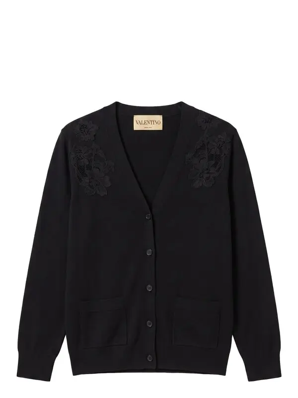 Valentino Garavani Embroidered Cardigan - Black