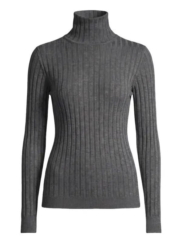 Peserico Turtleneck Knit Top - Black