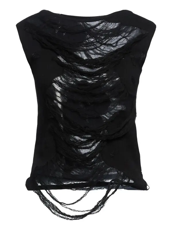 MAISON MARGIELA Lightweight Knit Tops - Black