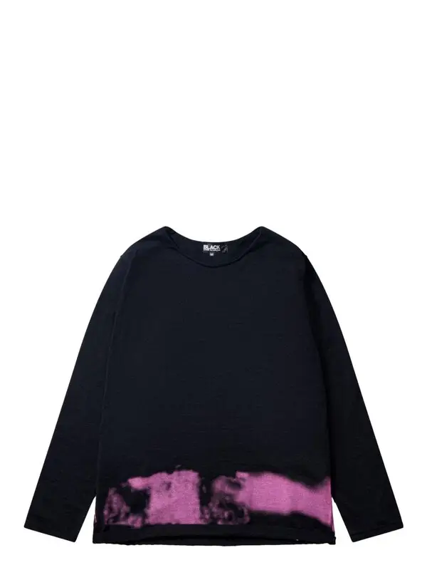 Comme Des Garçons Spray-print Sweater - Black