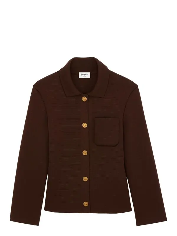Saint Laurent Veste Courte Poche P - Brown