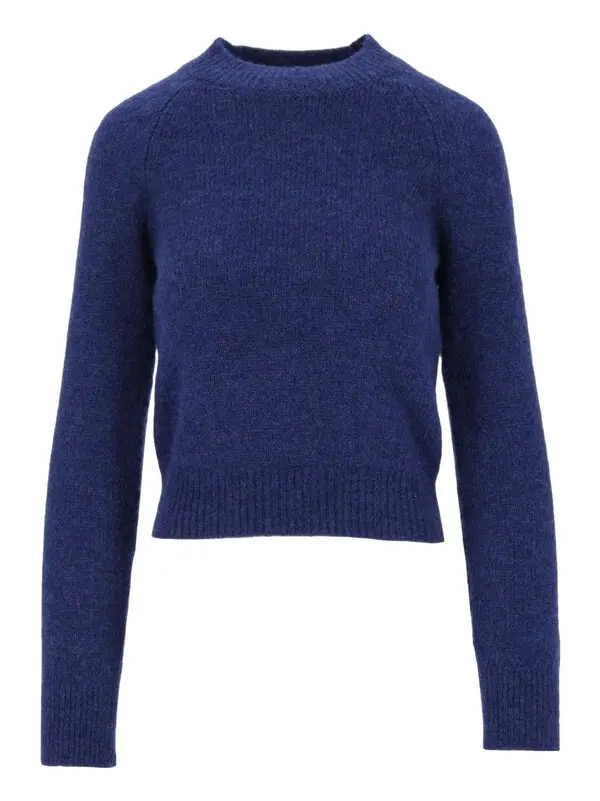 Dries Van Noten Texas High Crewneck Knitted Sweater - Blue