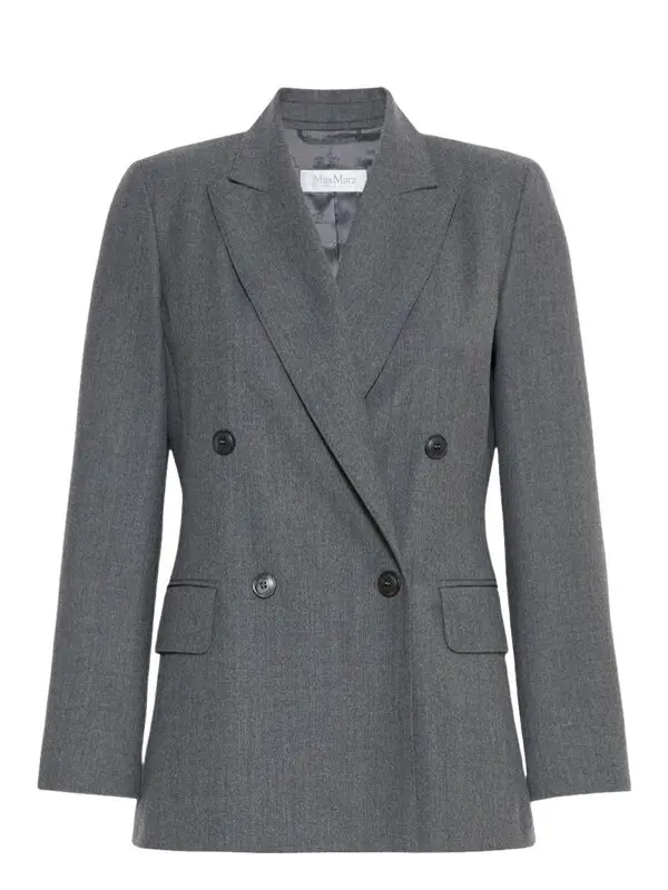 Max Mara Double-breasted Scenico Jacket - Medium Gray