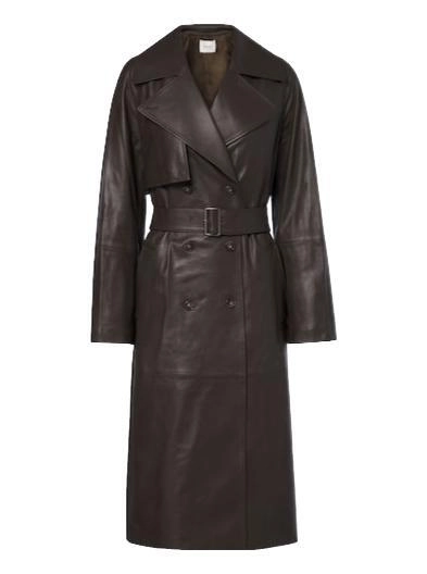 Vince Leather Trench Coat - No