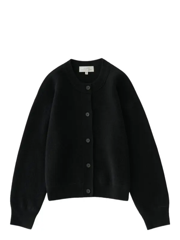 Studio Nicholson Arvine Crew Neck Cardigan - Black