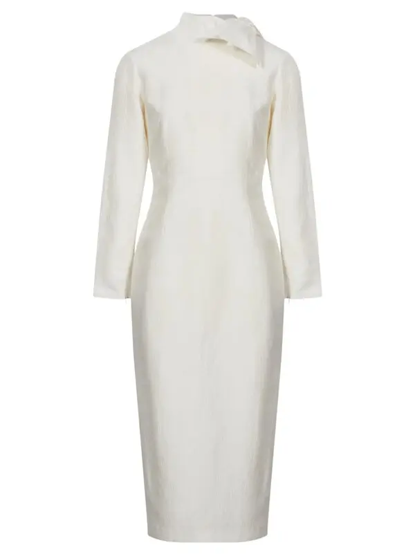Roland Mouret Bow-collar Dress - White