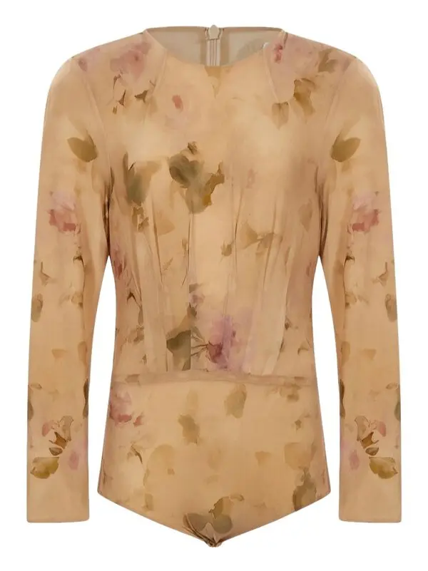 Magda Butrym Bodysuit With Floral Print - Multicolored