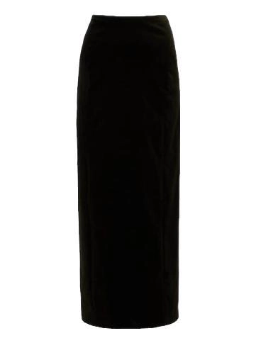 JIL SANDER Cotton Velvet Maxi Skirt - No