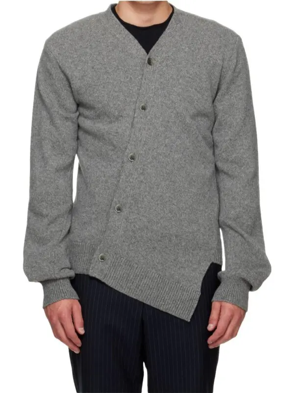 Comme Des Garçons Long-sleeve Knit Cardigan - Grey