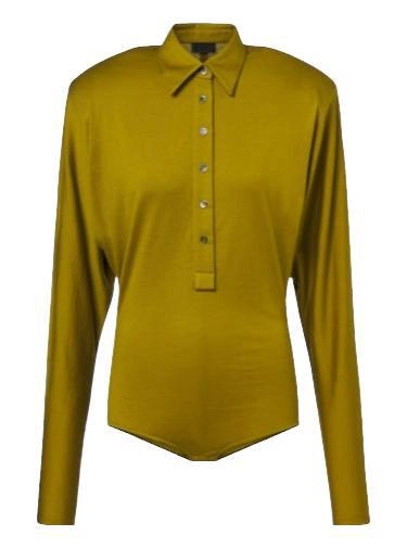 MUGLER Wool-blend Bodysuit - Green