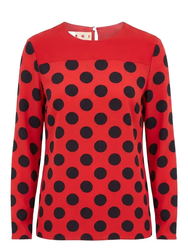 Marni Crepe Tops - Red
